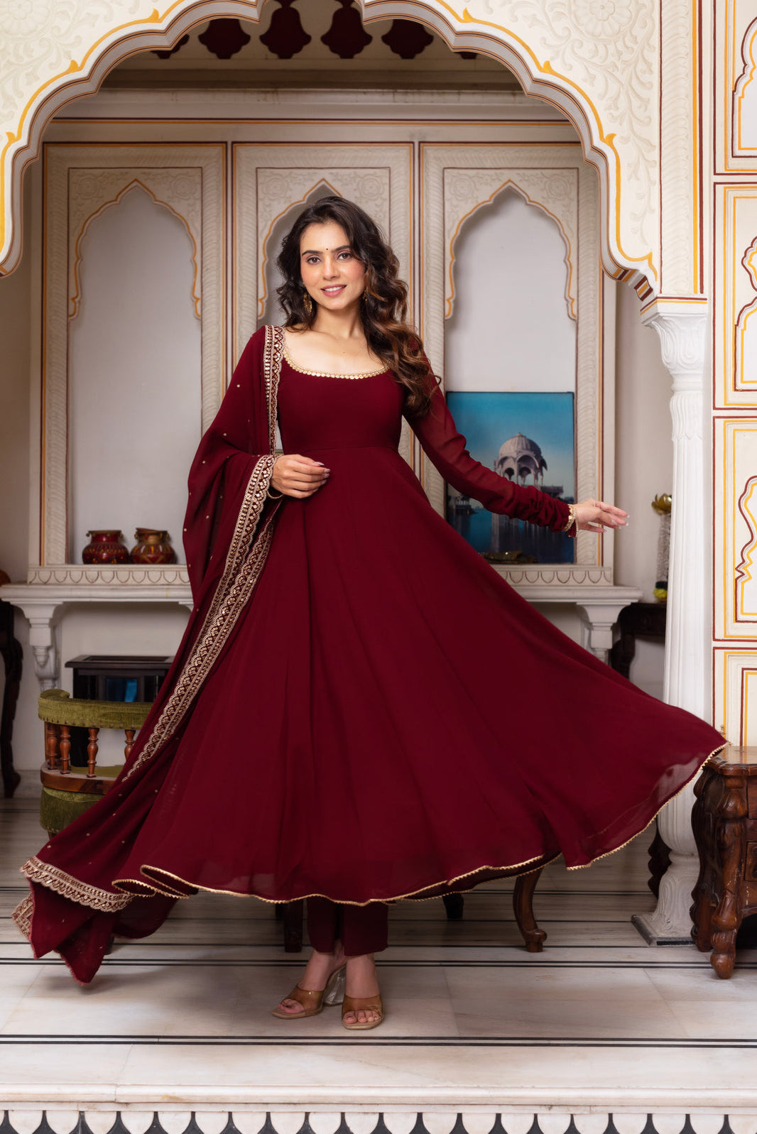 Women Ethnic Wear - Anarkali Suit Set, Sharara & Palazzo Suit, Gown