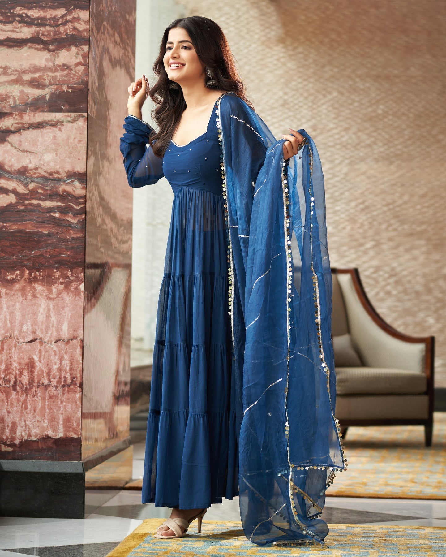 Women Ethnic Wear - Anarkali Suit Set, Sharara & Palazzo Suit, Gown
