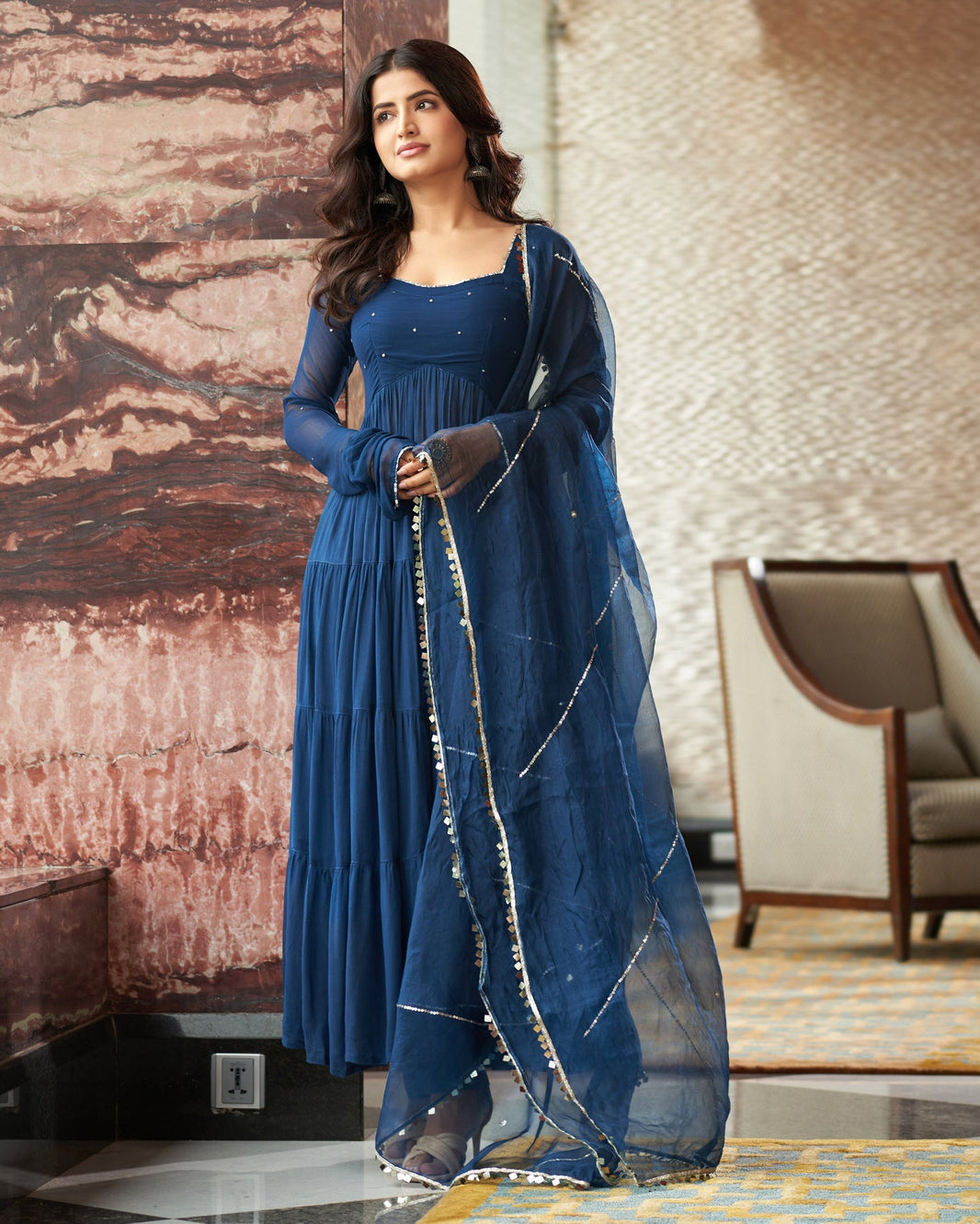 Women Ethnic Wear - Anarkali Suit Set, Sharara & Palazzo Suit, Gown